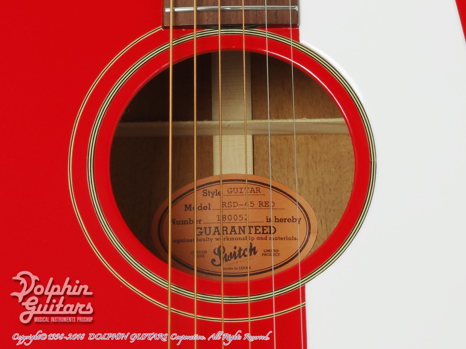 SWITCH RSD-45 43mm Red mim (Adirondack Spruce) - ドルフィンギターズ